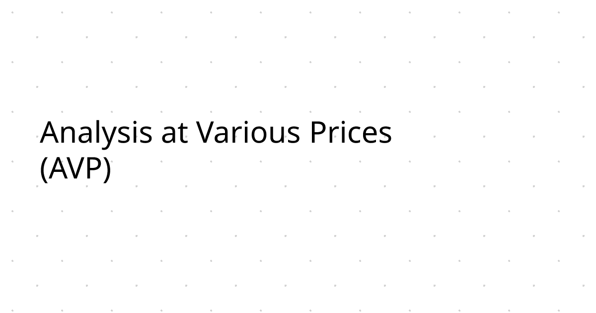 Analysis at Various Prices (AVP)